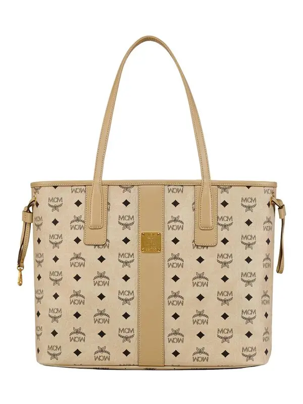 Mcm Liz Shopper - Beige + Black
