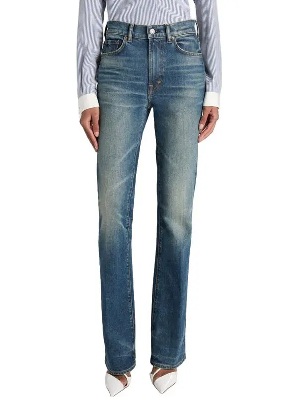 TOM FORD Stonewashed Bootcut Jeans - Indigo