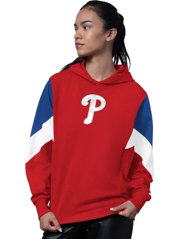 STARTER Philadelphia Phillies Pullover Hoodie - Red