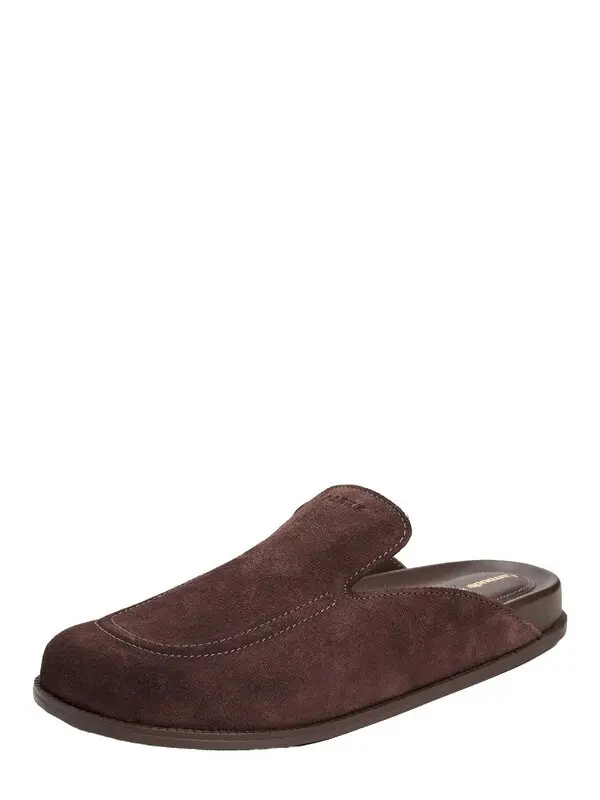 Larroude X Parke Clogs - Heavy Suede Brown