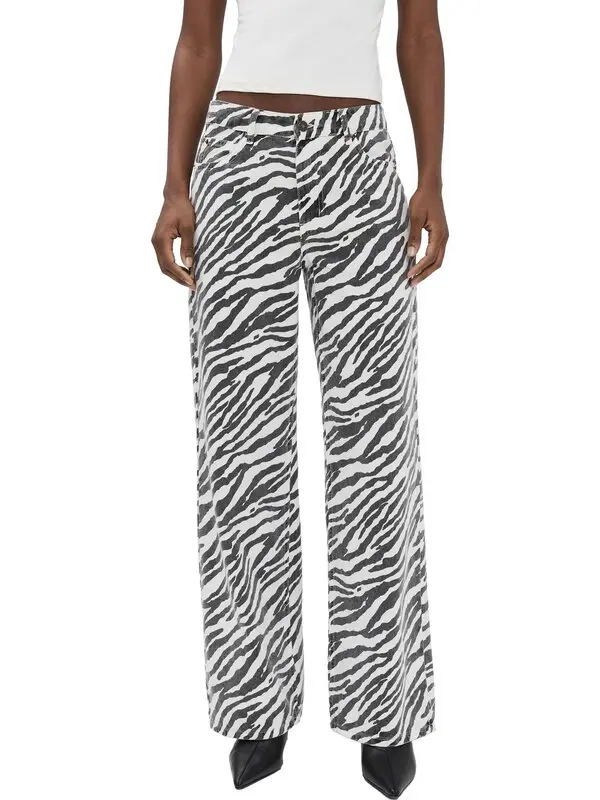 Lioness Print Top Model Jeans - Zebra