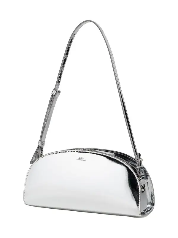 A.p.c. Sac Demi Lune Shoulder Bag - Rab Silver