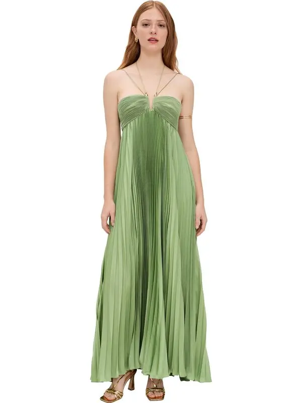 AMUR River Pleated Gown - Rainleaf