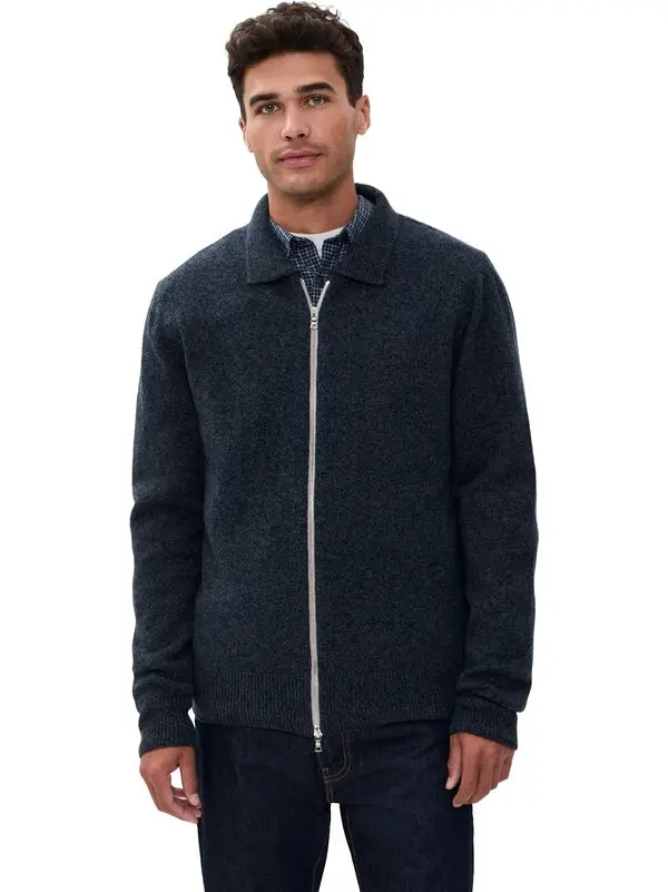 Howlin' High Pressure Zip Wool Cardigan - Cosmo Mix