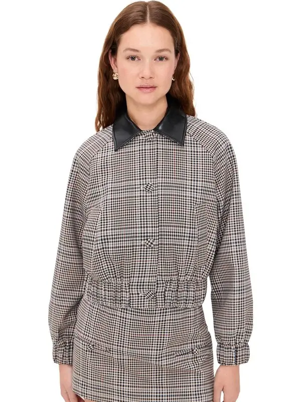 LE BOP Winnie Button Jacket - Tan Plaid