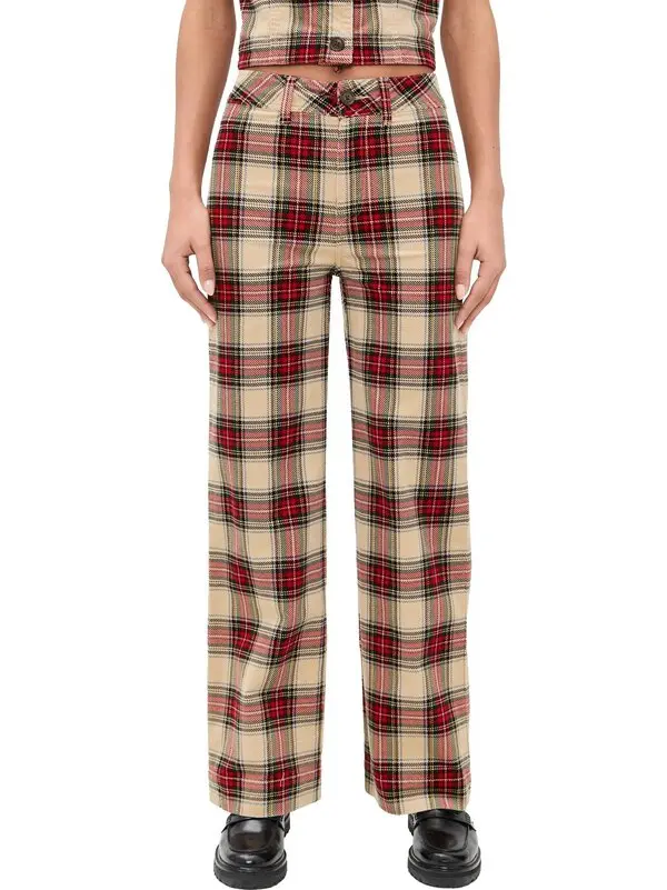 Faherty Brand High Ridge Corduroy Pants - Winterstone Plaid
