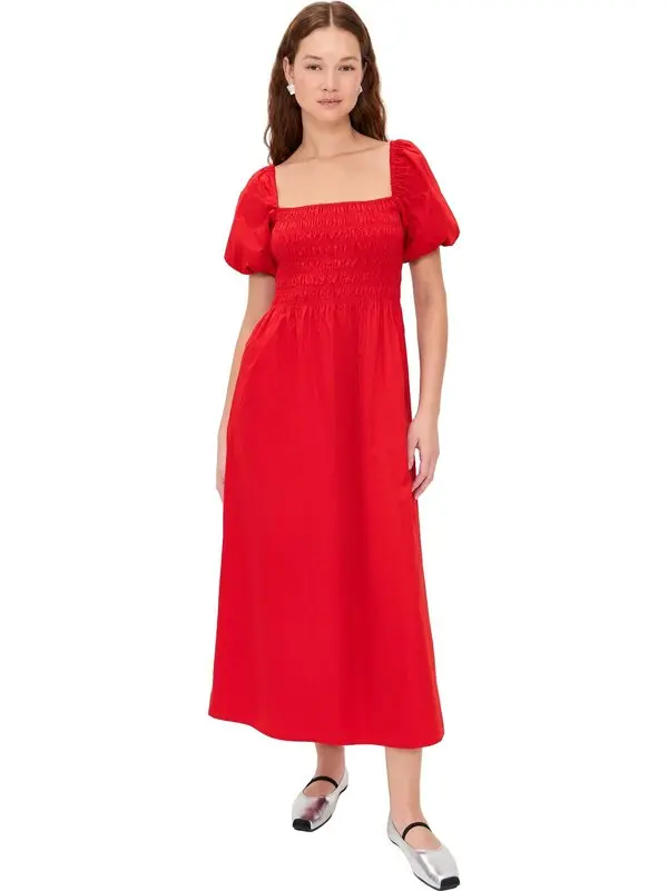Hill House Home The Julia Dress - Carmine/red
