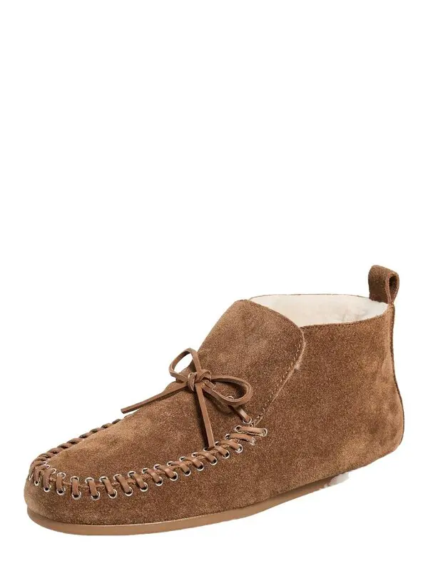 Madewell Mila Moc Booties - Warm Chestnut