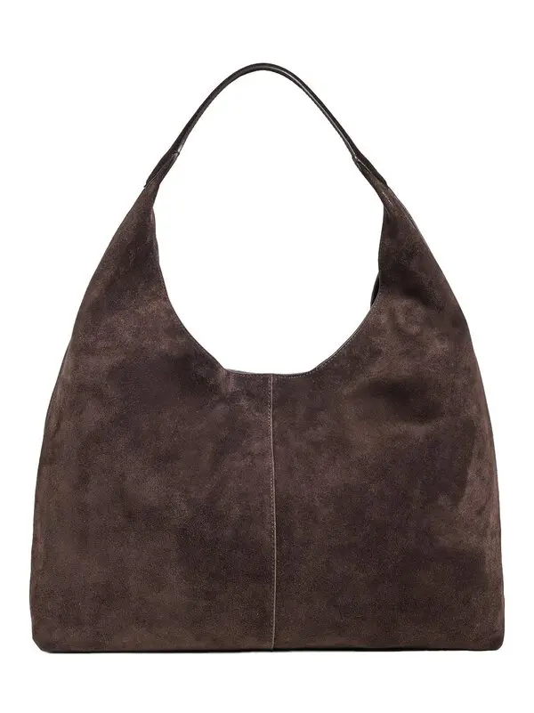 Madewell Suede Large Slouchy Shoulder Tote - Dark Carob