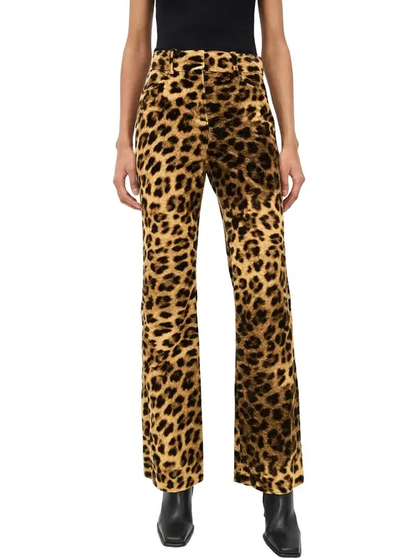 Ba&sh Brent Leopard Print Pants - Naturel
