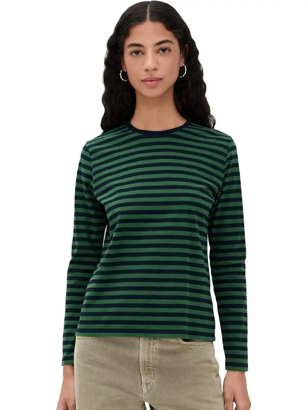 Kule Long Sleeve Tee - Navy/green