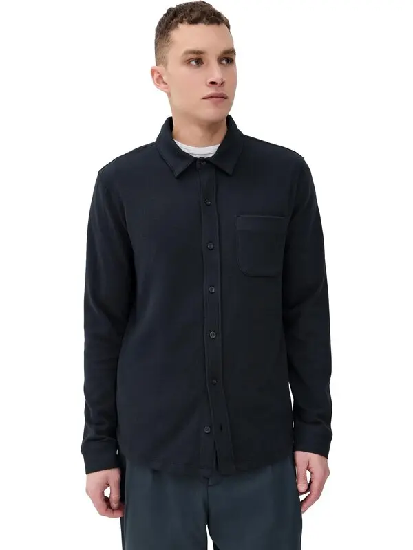 Vince Solid Knit Shirt - Coastal