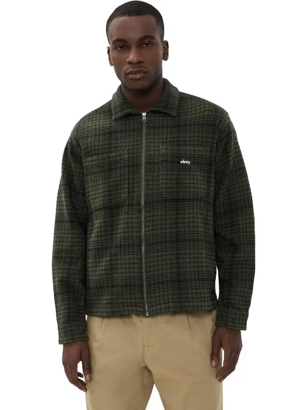 Obey Parker Zip Shirt Jacket - Rosin Multi