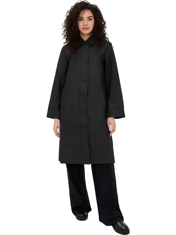 Rains Nara Long Jacket - Black