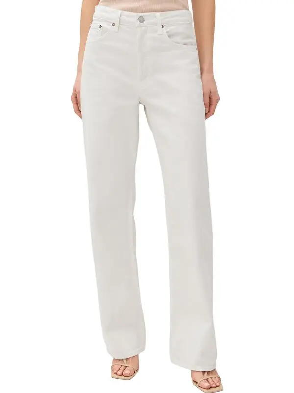 AGOLDE Arc Straight Leg Jeans - Chalk White