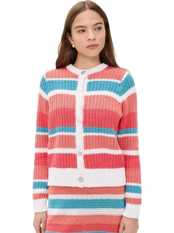 Show Me Your Mumu Camden Cotton-knit Cardigan - Cabana Stripe Knit