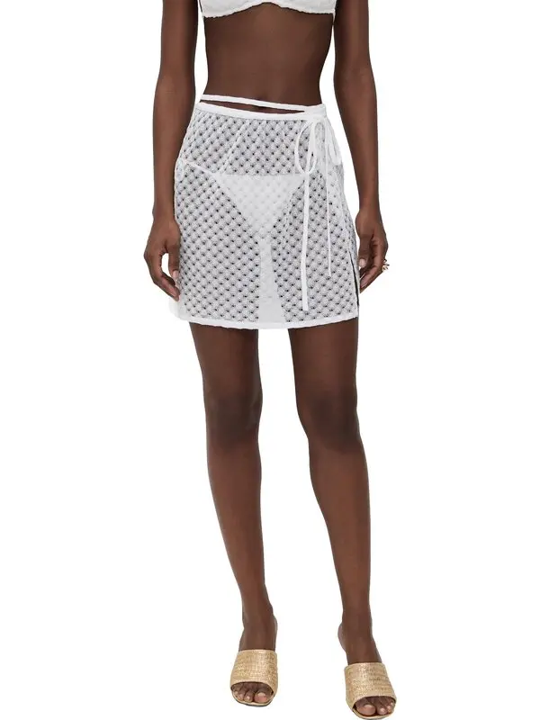 Missoni Mini Skirt With Metallic Threading - White