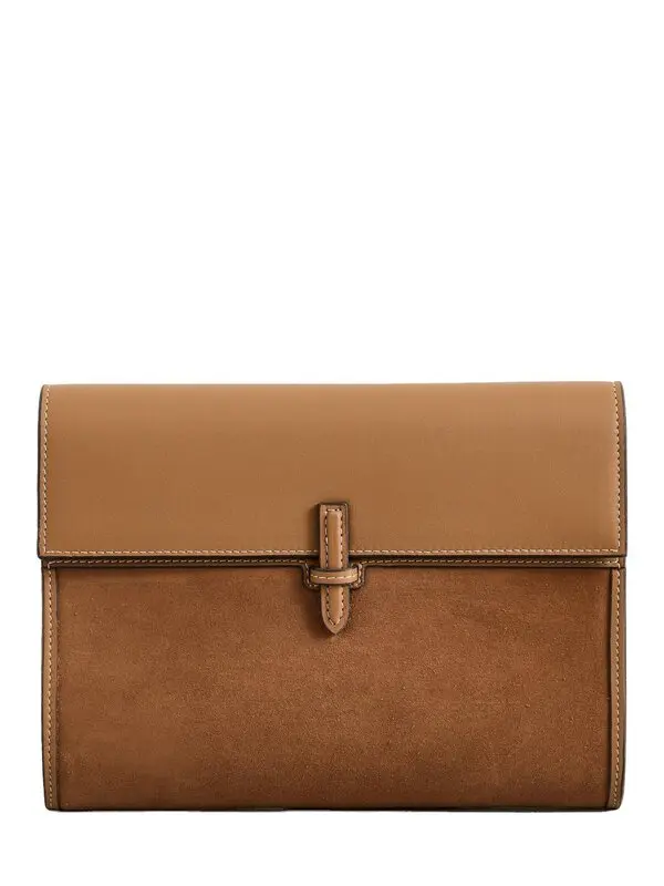 HUNTING SEASON Large Soft Clutch - Cognac