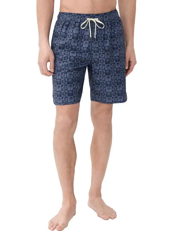 FAIR HARBOR The Anchor Swim Trunks - Navy Hibiscus