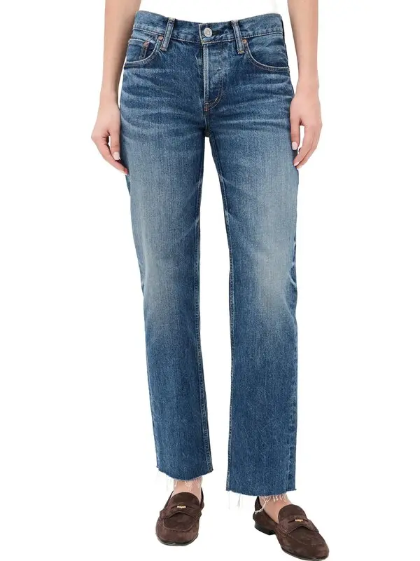 Moussy Vintage Maytown Straight Leg Jeans - Blue