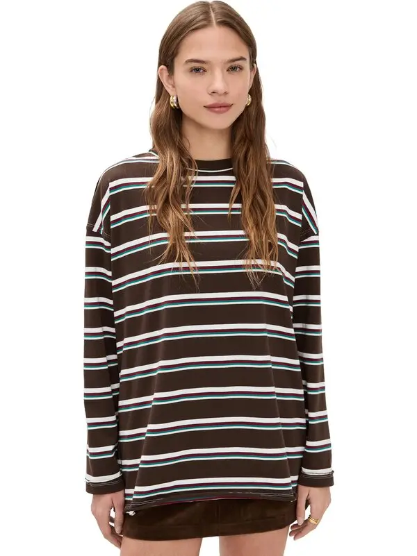 Lioness Horizon Long Sleeve - Dark Chocolate Stripe