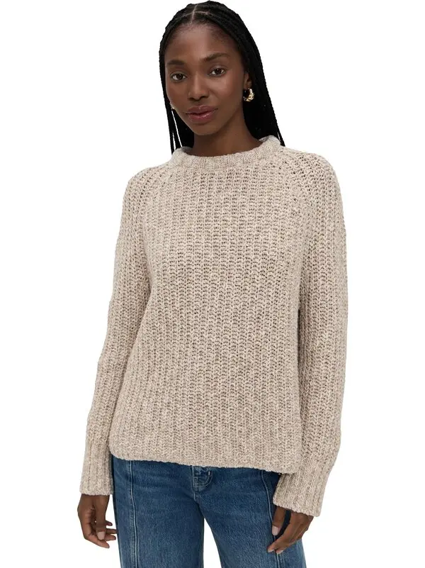 LA LIGNE Ribbed Aran Sweater - Tan / Cream