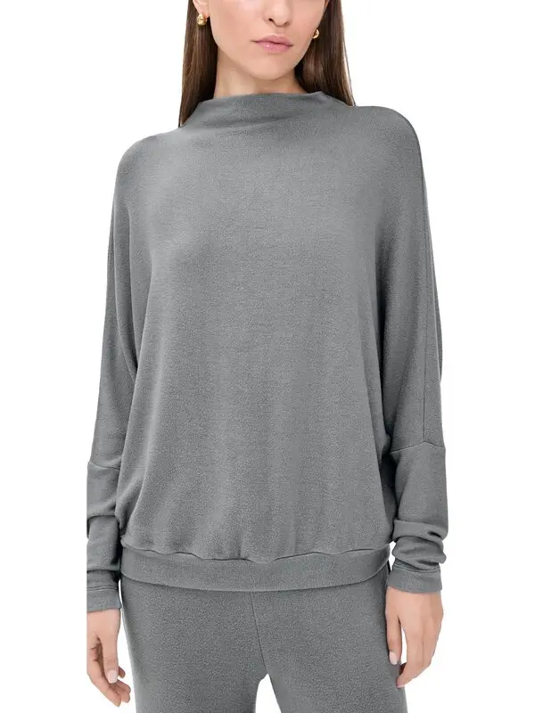 Eberjey Mock Neck Pullover - Lead