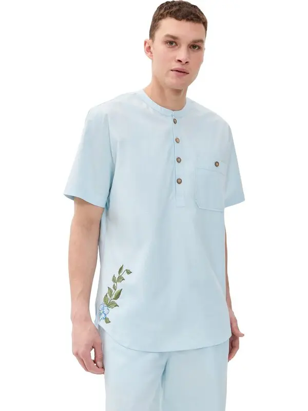 Fanm Mon Orhun Linen Shirt - Light Blue