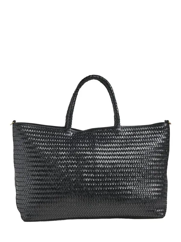 BEMBIEN Le Weekender Woven Leather Bag - Black