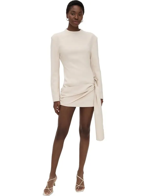 Lioness Martini Long Sleeve Mini Dress - Eggnog
