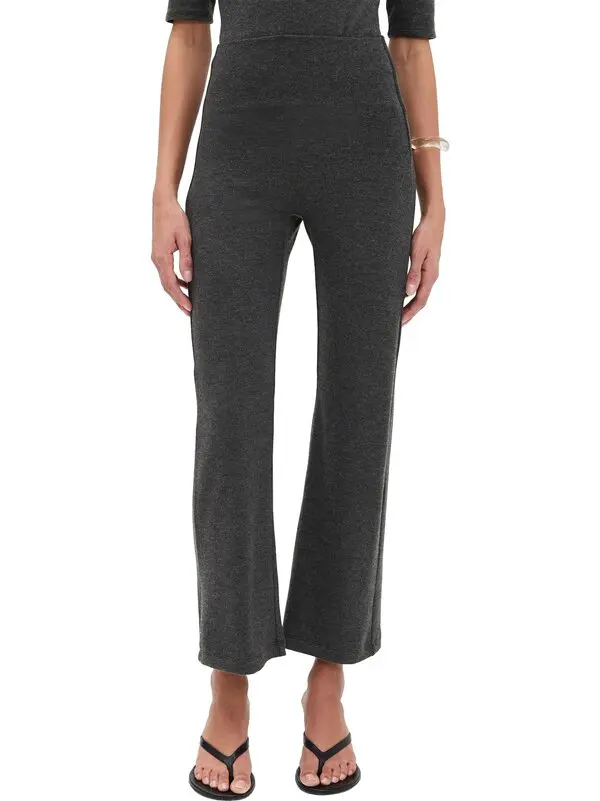 LESET Lauren Crop Flare Pants - Charcoal