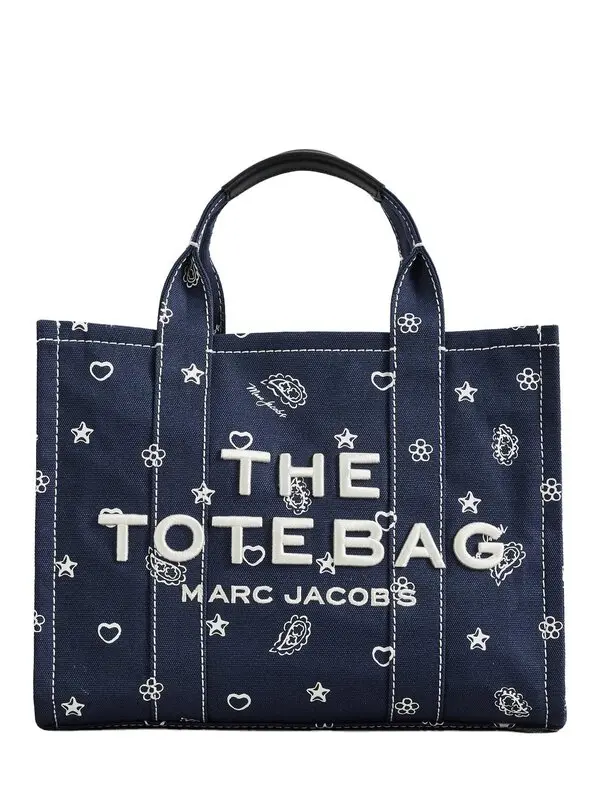 Marc Jacobs The Bandana Canvas Medium Tote Bag - Navy Multi