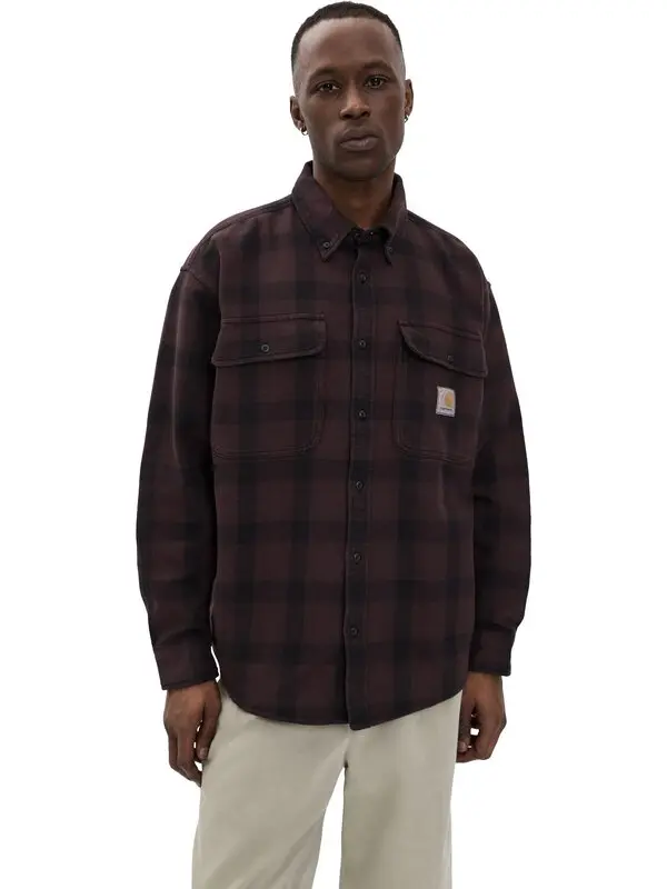 Carhartt Work In Progress Long Sleeve Edmands Shirt - Edmands Check/natural/palis