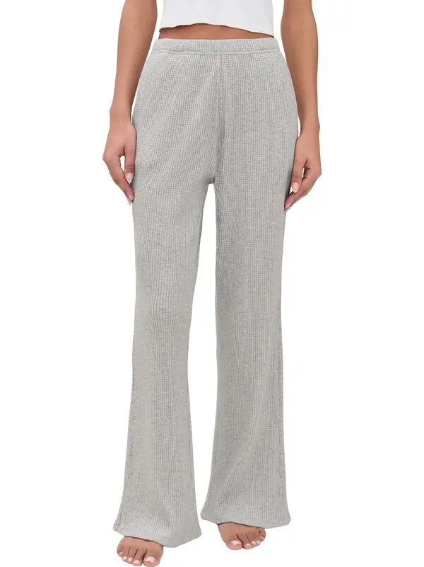Lunya Wafflesoft Wide Leg Pants - Moonlit Grey Heather