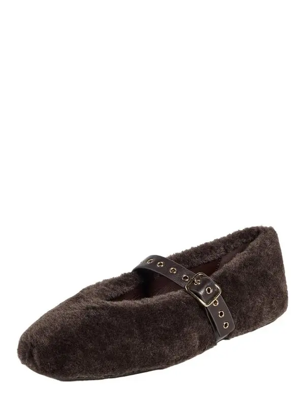 Madewell Remy Teddy Mary Janes - Coffee Bean