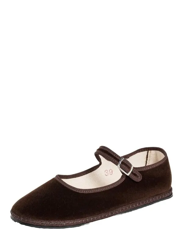 VIBI VENEZIA Velvet Mary Jane Flats - Amerigo