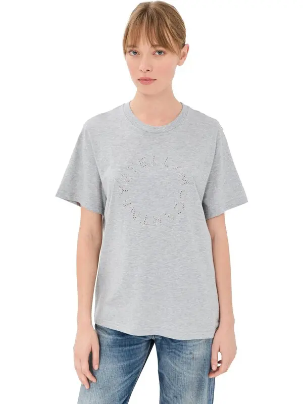 Stella McCartney Hardware Logo Boyfriend T-shirt - Grey Melange