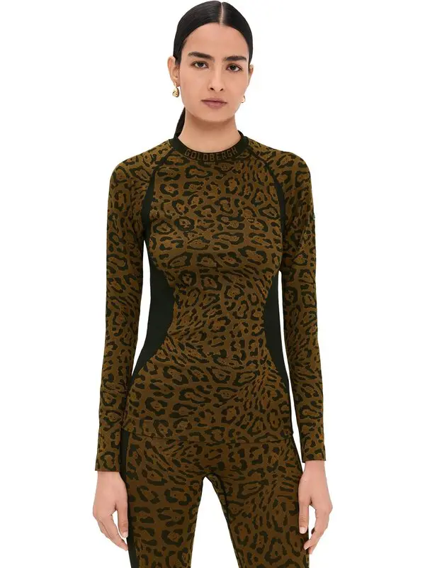 Goldbergh Feline Baselayer Long Sleeve Top - Jaguar