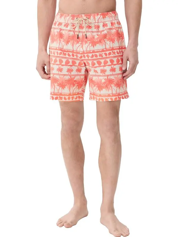 FAIR HARBOR The Bayberry 7" Swim Trunks - Orange Beach