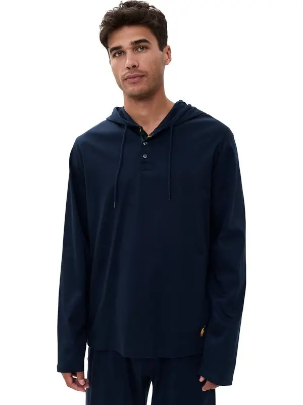 Polo Ralph Lauren Mercerized Cotton Hoodie - Cruise Navy