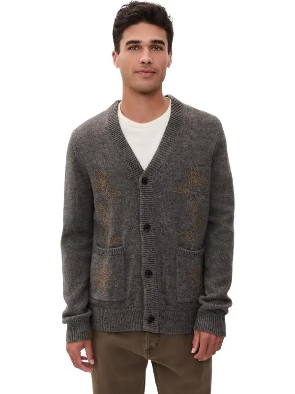 RHYTHM Wes Cardigan - Charcoal