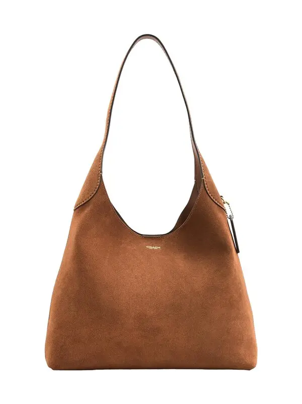 COACH Suede Brooklyn Shoulder Bag - B4/warm Brown