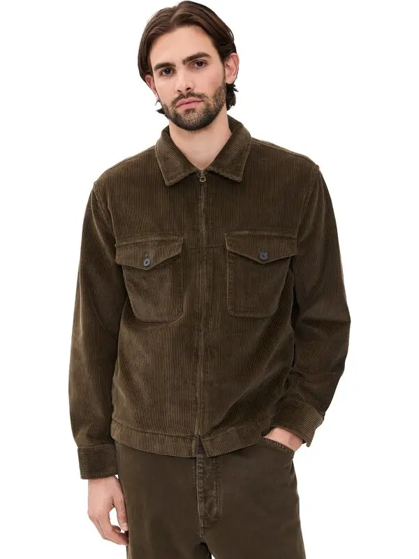 Madewell Corduroy Zip-up Jacket - Expedition Green