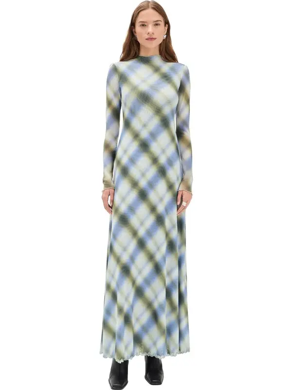 RESA Lyon Plaid Maxi Dress - Blur
