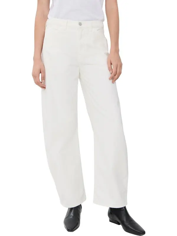 NILI LOTAN Tribeca Straight Leg Jeans - Cream