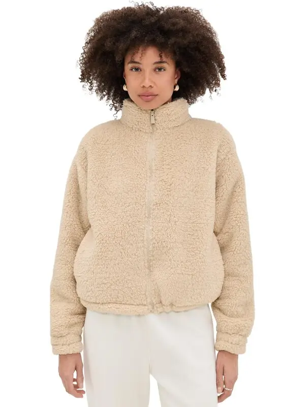 Sweaty Betty Canyon Fleece Zip Up - Barley Beige