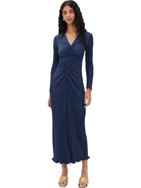 MAYLÉ VÁSQUEZ Rizo Midi Dress - Midnight Blue