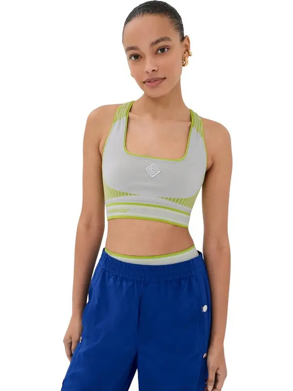 Casablanca Seamless Bralette - Grey/lime