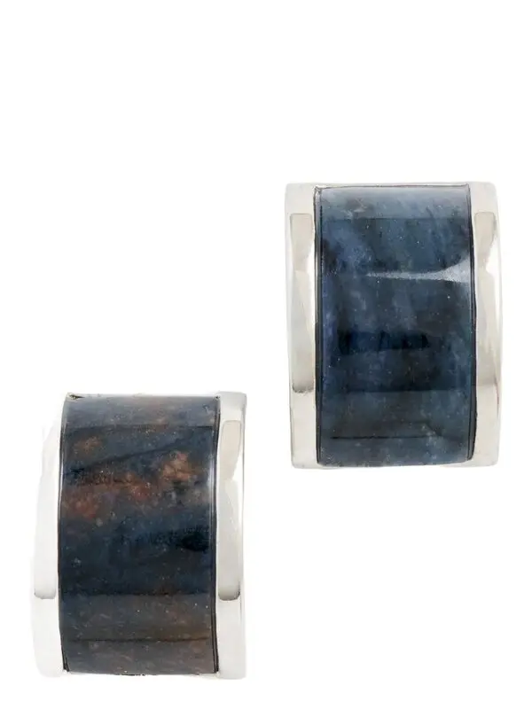 Shashi Cecillia Lapis Studs - Silver/lapis