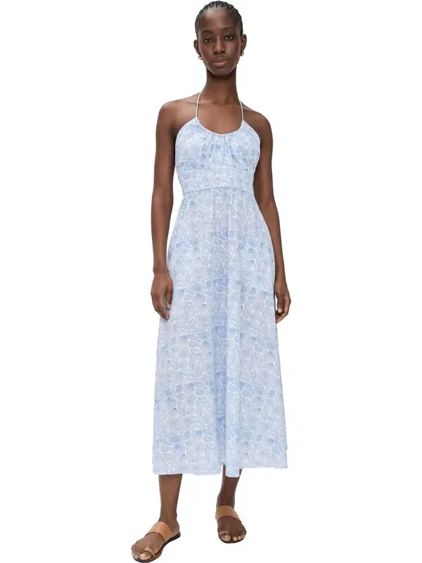 MAREA Mireille Seashell Maxi Dress - Blue Seashell